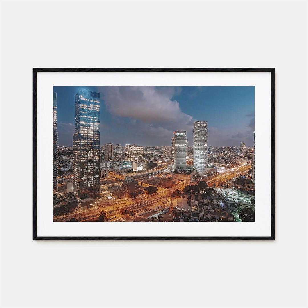 Tel Aviv Colorful Poster Print Horizontal, Tel Aviv Photo Wall Art, Tel ...