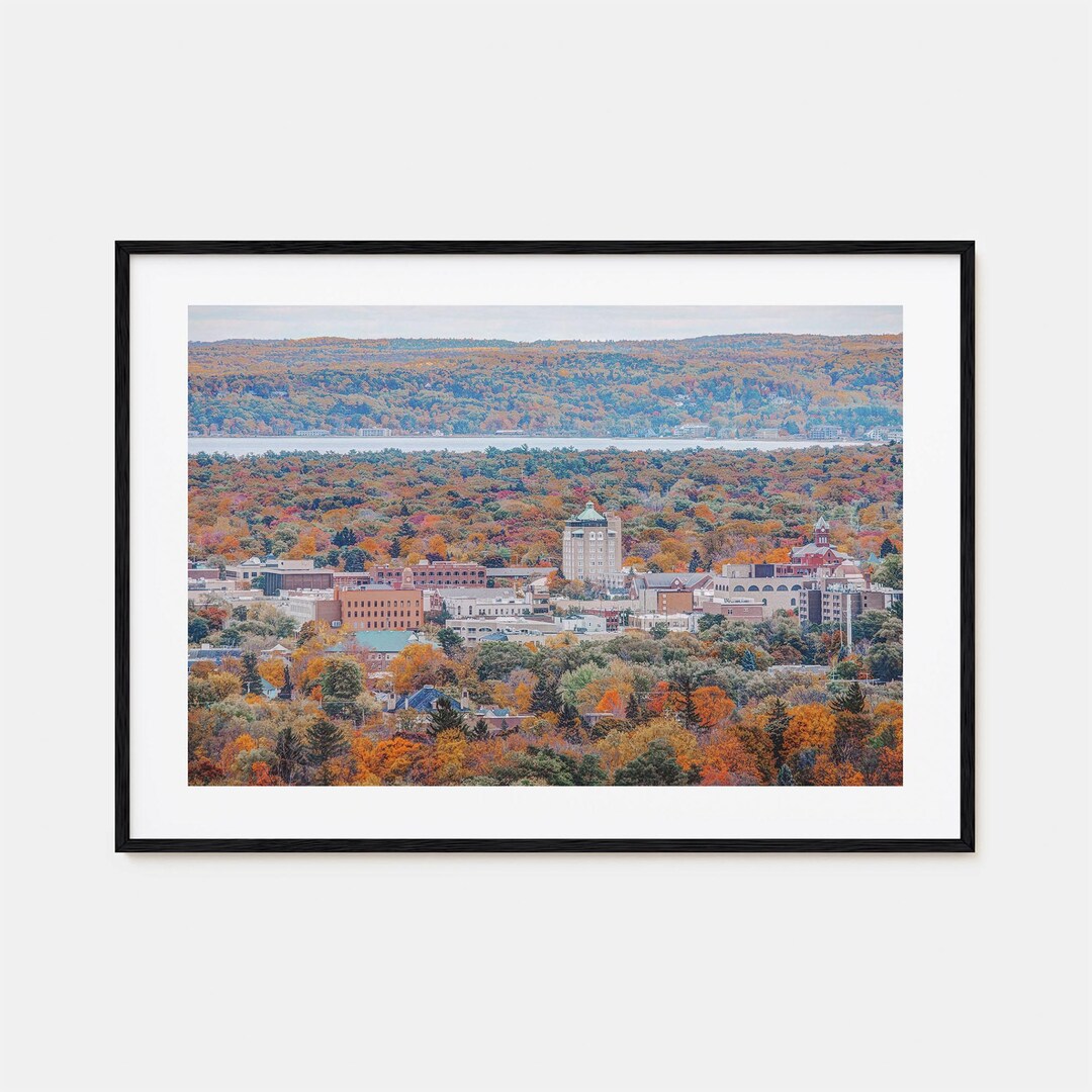Traverse City Colorful Poster Print Horizontal, Traverse City Photo Art ...