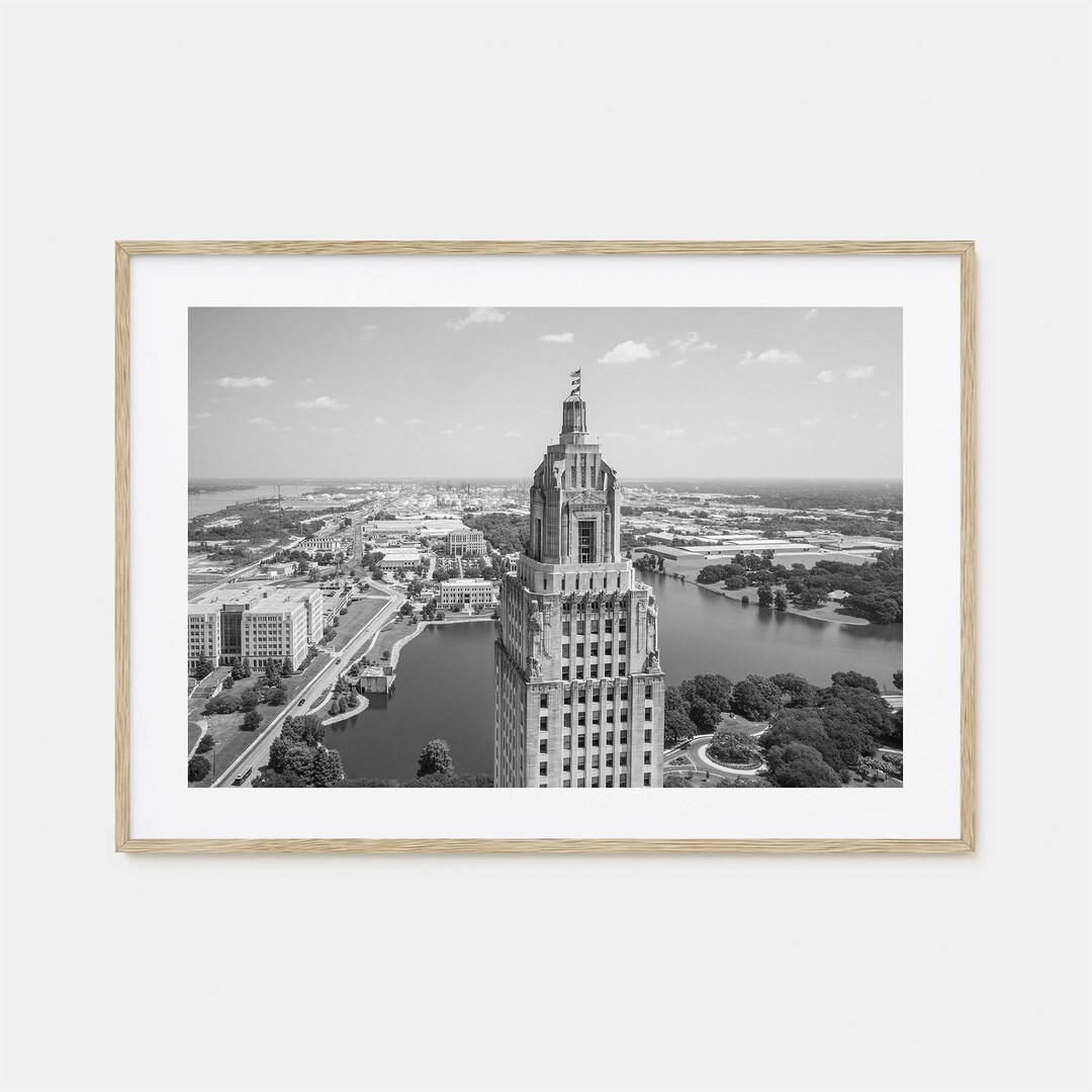 Baton Rouge Photo Poster Print Horizontal, Baton Rouge Black and White ...