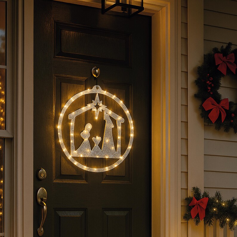 Nativity Scene DXF File | Round Christmas Wall Art | CNC Plasma or ...