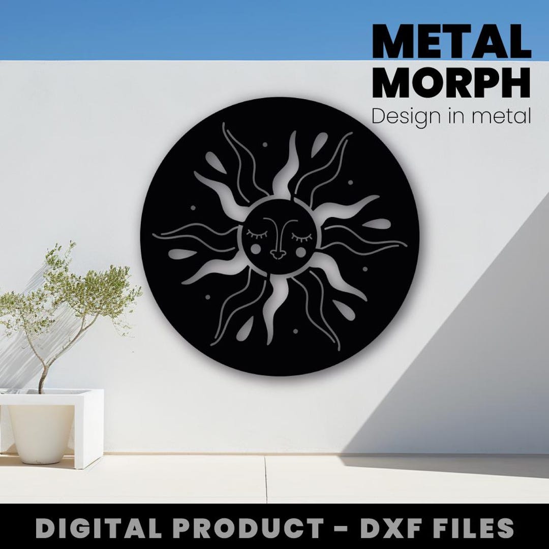 Sun Wall Art – DXF File for CNC Cutting - Etsy