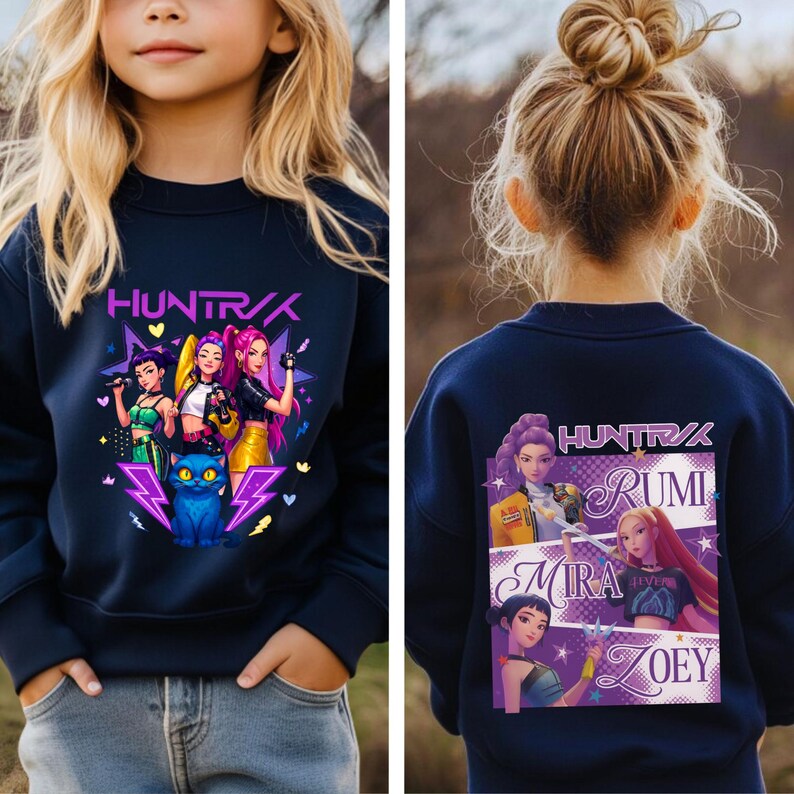 Kpop Demon Hunters Huntrix Inspired Sweatshirt, Kids & Adults Sizes, K ...
