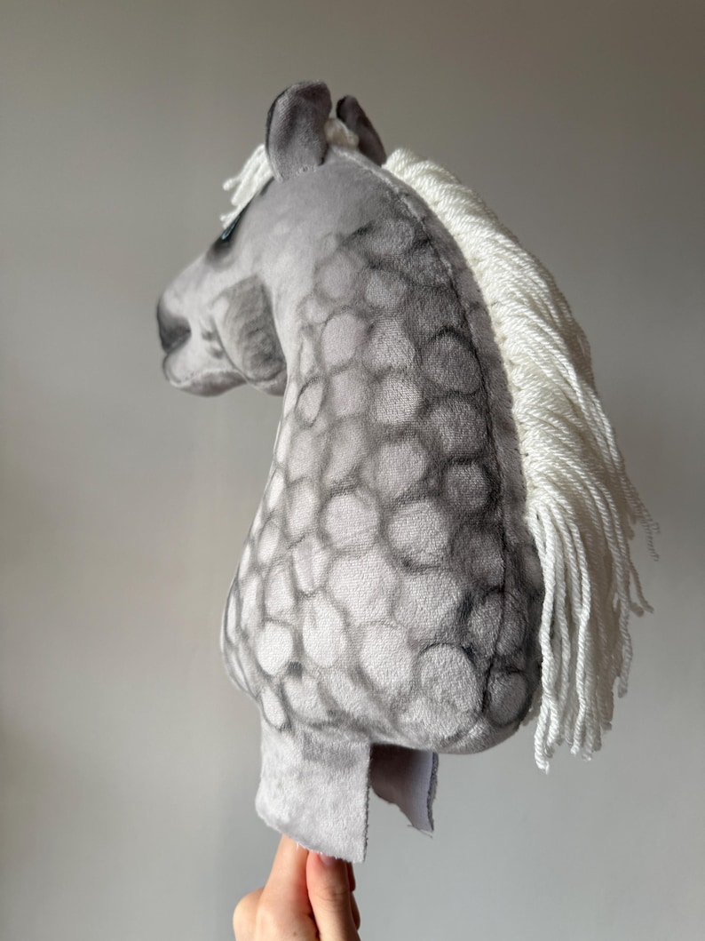 Dapple Grey Hobby Horse; A4 Size; Stick Horse; Handmade; With Halter ...