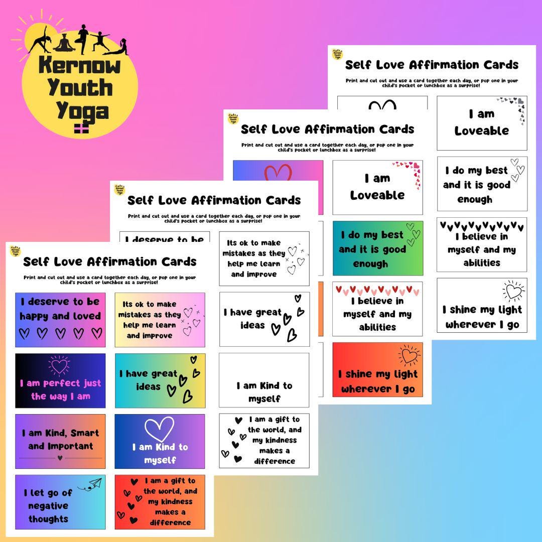 Printable Affirmation Cards for Kids - Etsy