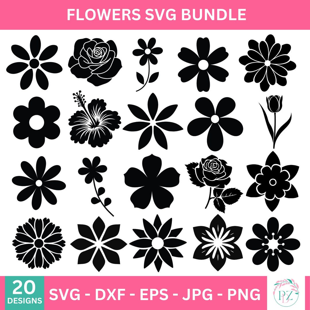 Flower SVG Bundle, Spring Flowers Svg, Flowers Designs for Shirts ...