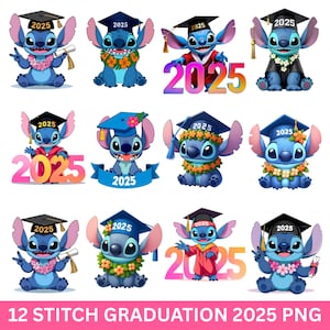 Stitch Graduation 2025 PNG, 12 High-resolution Images, Graduation ...