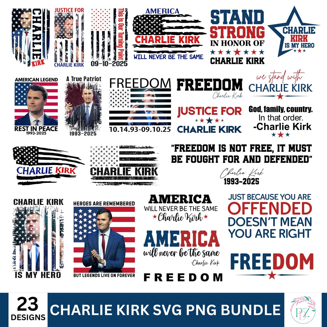 Charlie Kirk Svg Png Bundle, Charlie Kirk Shirt Design, Patriotic ...