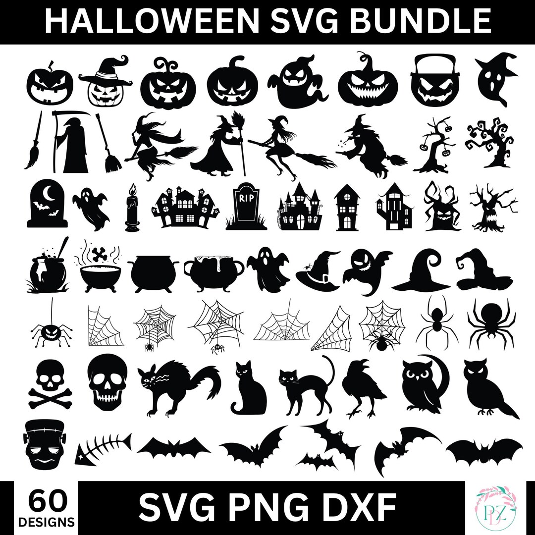 HALLOWEEN SVG BUNDLE, Halloween Clipart Commercial Use, Halloween Svg ...