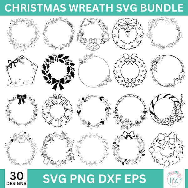 Holly Wreath Svg - Etsy