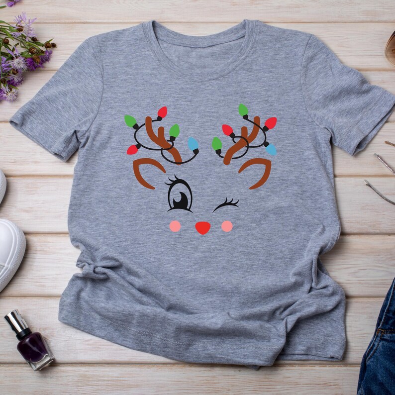 Christmas Reindeer Faces SVG Bundle, Reindeer SVG, Girl Reindeer SVG ...