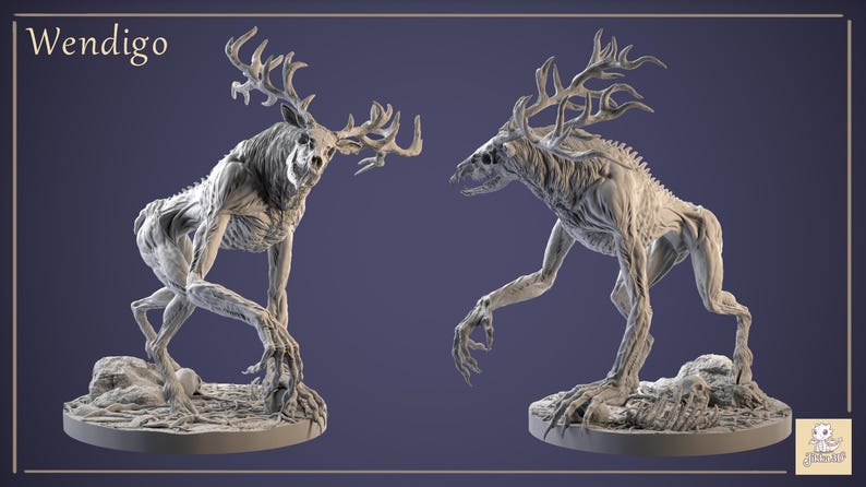Wendigo - Dnd Miniature | Resin 3D Printed - Etsy Australia
