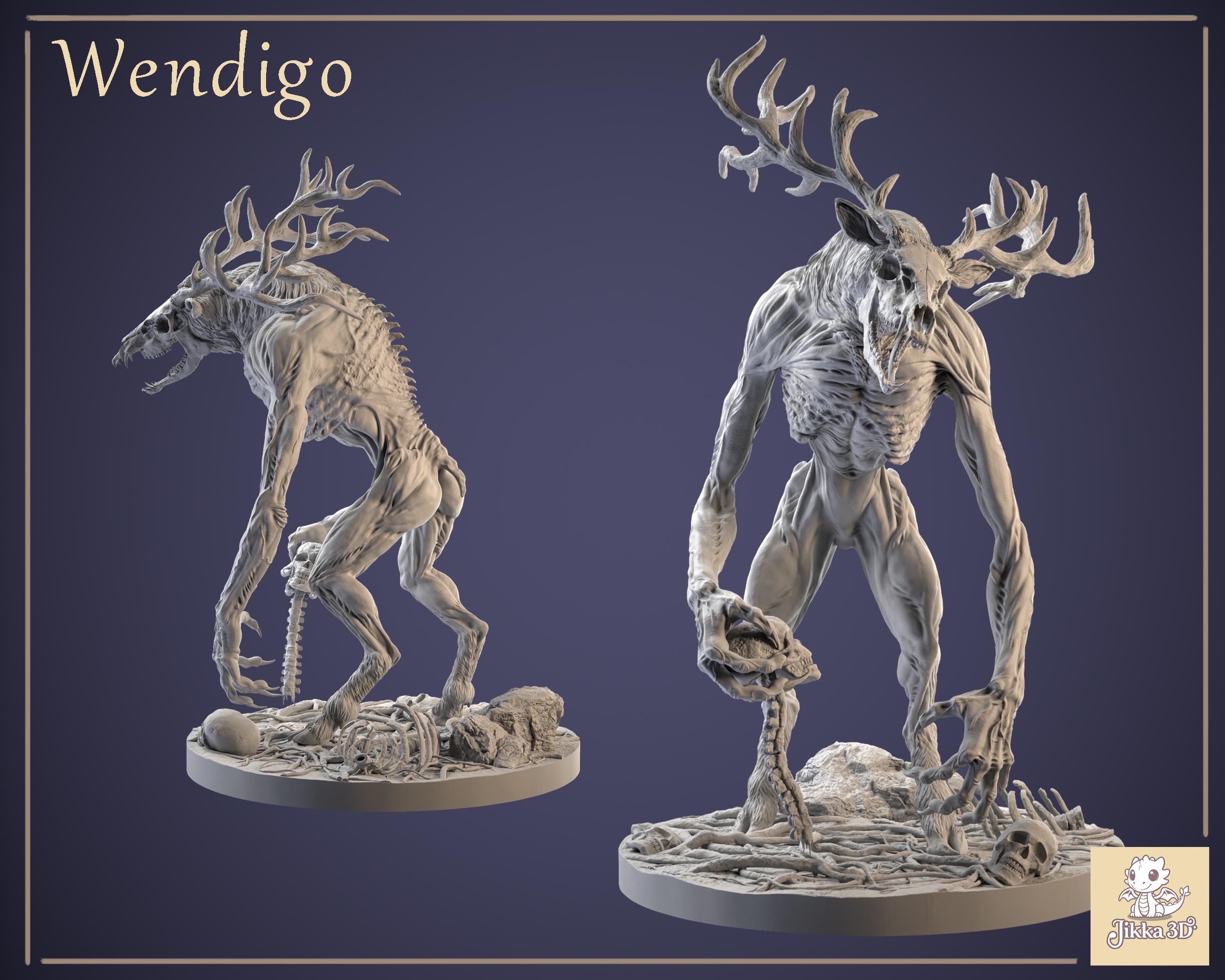 Wendigo - Dnd Miniature | Resin 3D Printed - Etsy