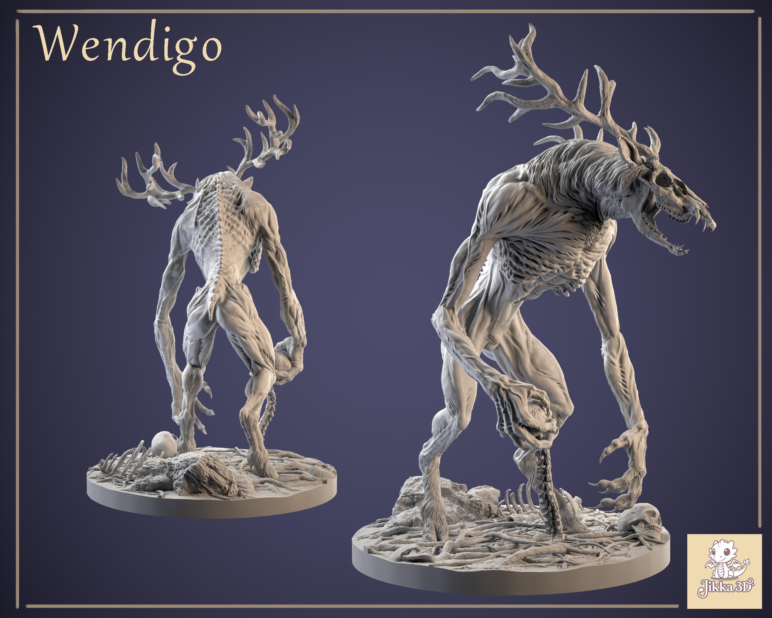 Wendigo - Dnd Miniature | Resin 3D Printed - Etsy