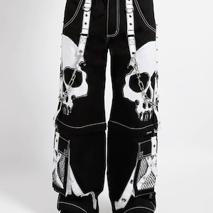 Mixmies Men's Gothic Big Scare Super Skull Dark Street Punk Rock Goth ...