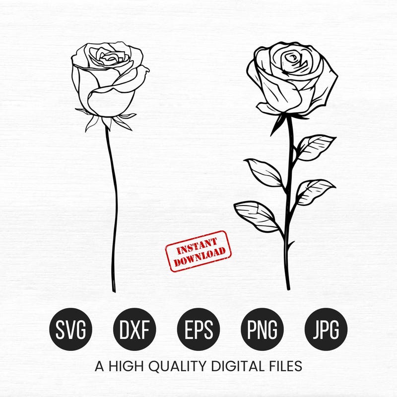 Rose Svg - Etsy