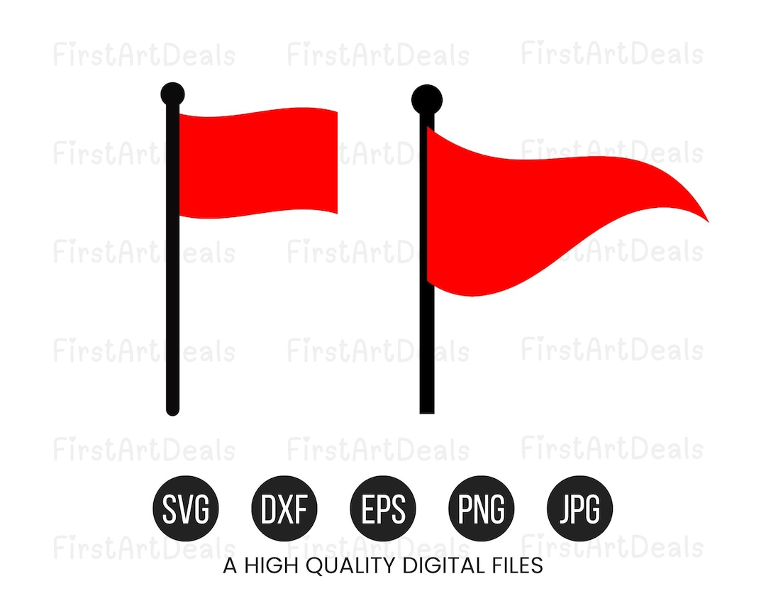 Red Flag Svg, Red Flag Cut Files, Funny Humor Clipart, Flag Svg, Red ...