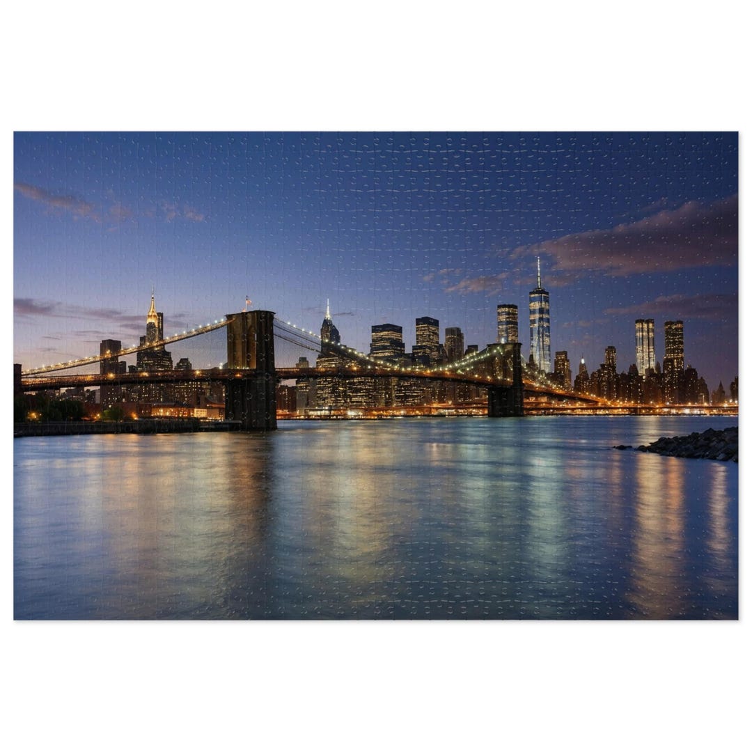 1000-piece New York City USA Jigsaw Puzzle With Tin - Etsy