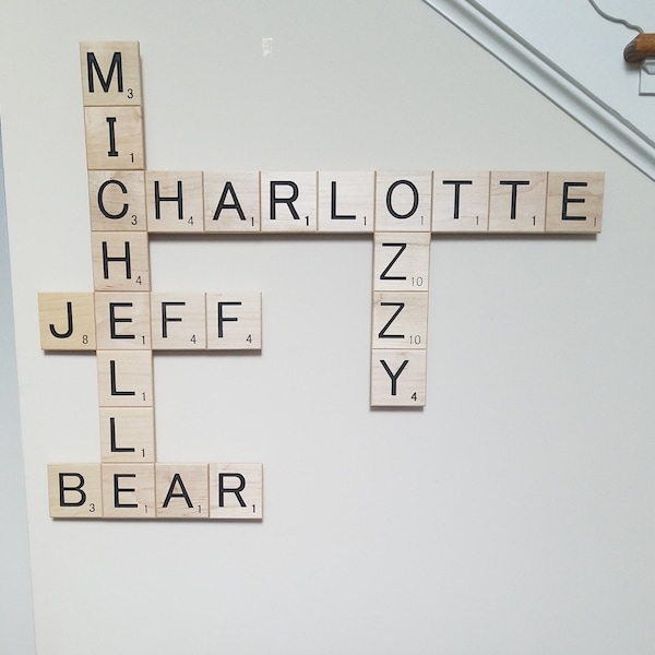 Black Scrabble Tiles - Etsy