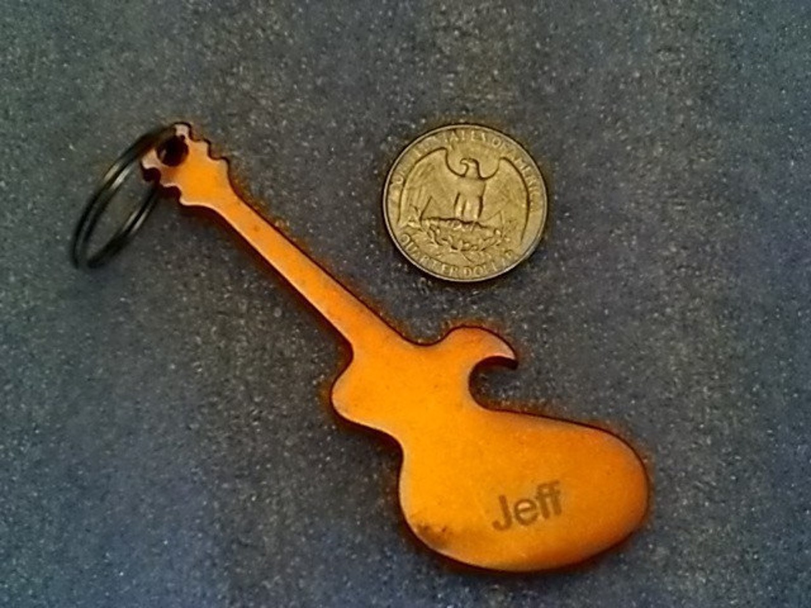 Guitar Shaped Keychain With Bottle Opener Anodized Aluminum - Etsy