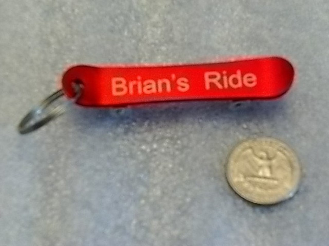 Skateboard Shaped Keychain With Bottle Opener -- Laser Engraved ...