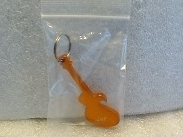 Guitar Shaped Keychain With Bottle Opener Anodized Aluminum - Etsy