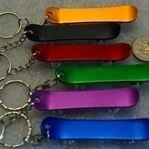 Skateboard Shaped Keychain With Bottle Opener -- Laser Engraved ...