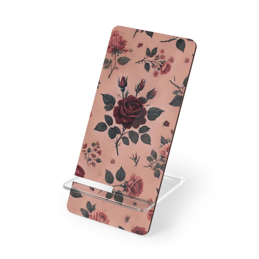 Floral Smartphone Stand, Elegant Mobile Display Holder, Home Office ...
