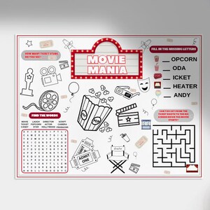 Movie Activity and Color Sheet- Birthdays and Parties - Etsy