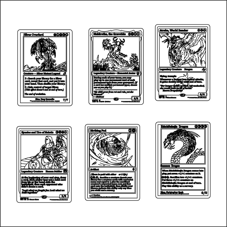 26 MTG Card Best Selling Cards Vector Svg Pack for Laser Cutting and ...