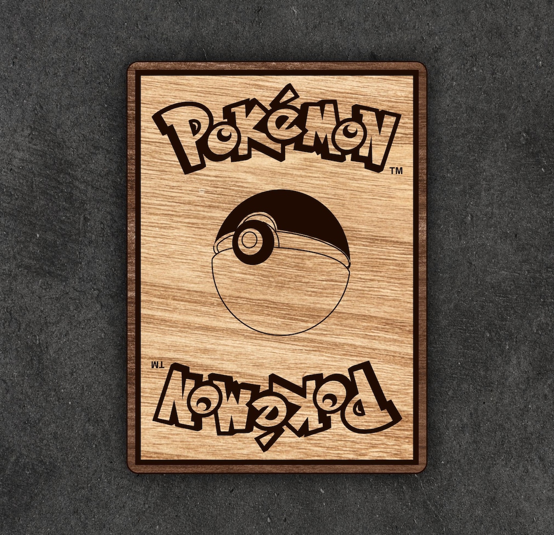 Back of Pokemon Card for Laser Cutting Engraving SVG PDF, Laser Ideas ...