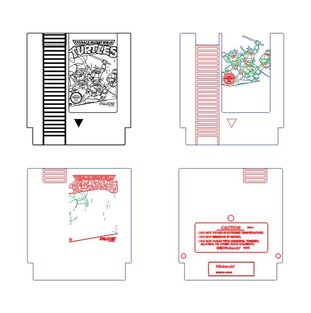 Mutant Ninja Turtles Nintendo Cartridge Laser Cut File Laser Cut SVG ...