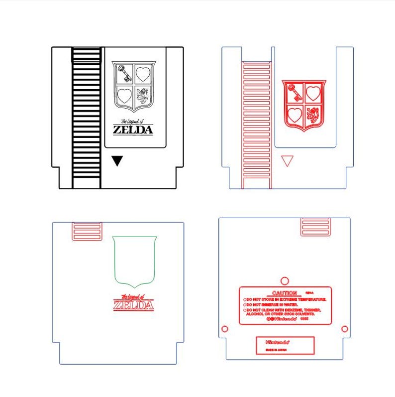Zelda Nintendo Cartridge SVG | Retro Game Laser Cut File Laser Cut SVG ...