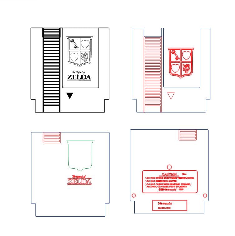 Zelda Nintendo Cartridge SVG | Retro Game Laser Cut File Laser Cut SVG ...