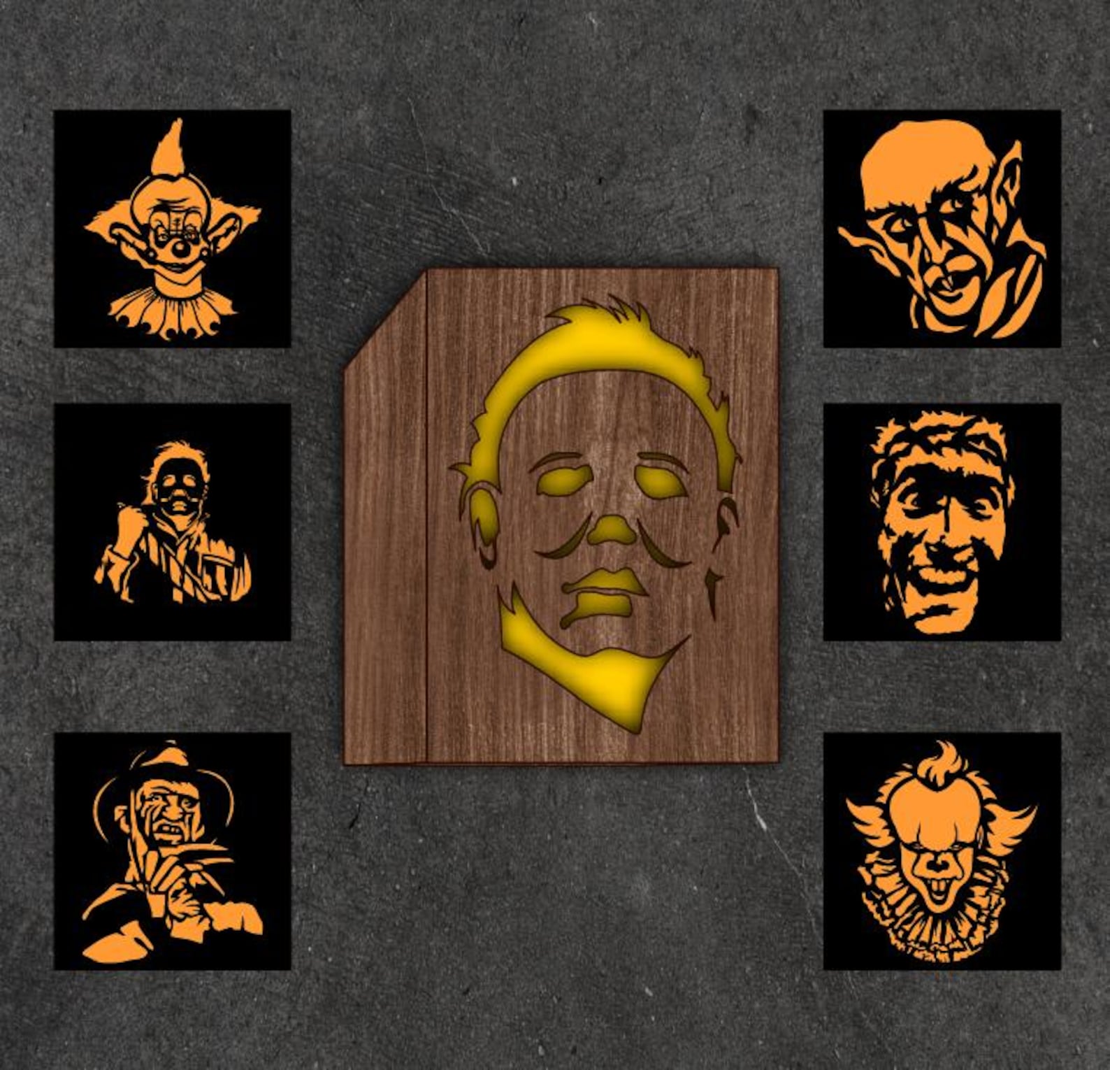 Horror Movie Villains SVG Bundle: Laser Cut Lantern Stencil Designs - Etsy