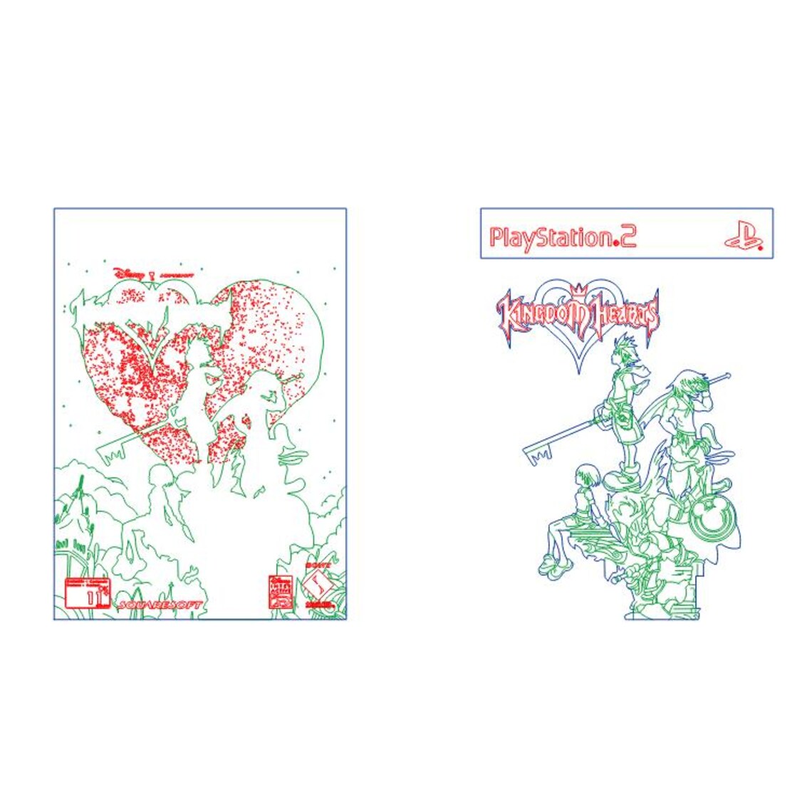 Kingdom Hearts Laser Cut File: PS2 Game Cover Design (PDF & SVG - Etsy