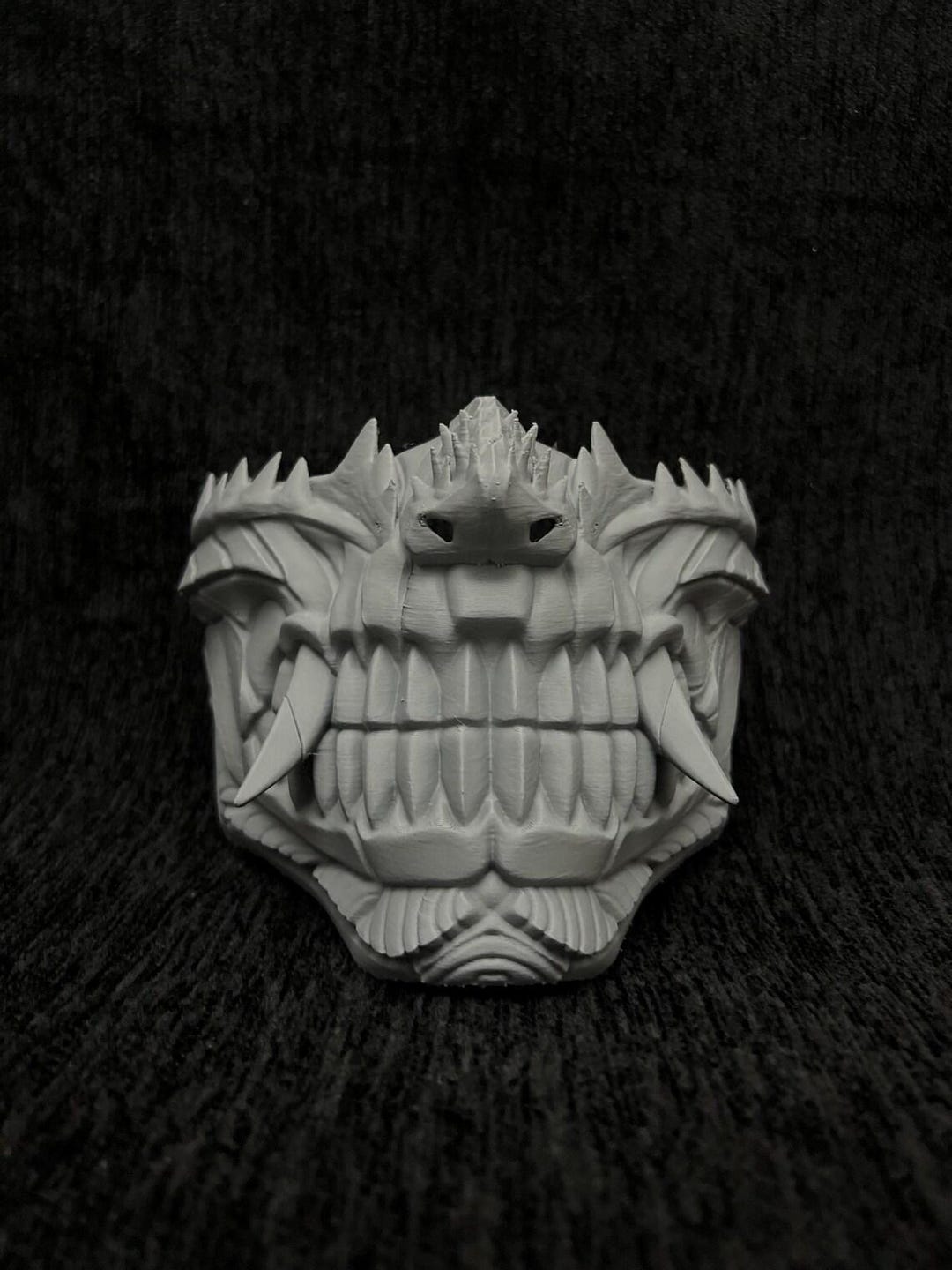 3D Futuristic Hannya Oni Half Mask | Cyberpunk Costume Accessory - Etsy