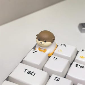 Cute Otter Artisan Keycap，handmade Custom Resin Keycap，cute Animal ...