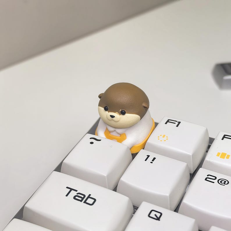 Cute Otter Artisan Keycap，handmade Custom Resin Keycap，cute Animal ...