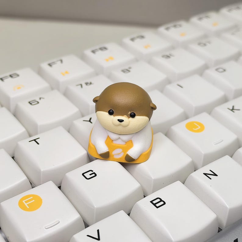 Cute Otter Artisan Keycap，handmade Custom Resin Keycap，cute Animal ...