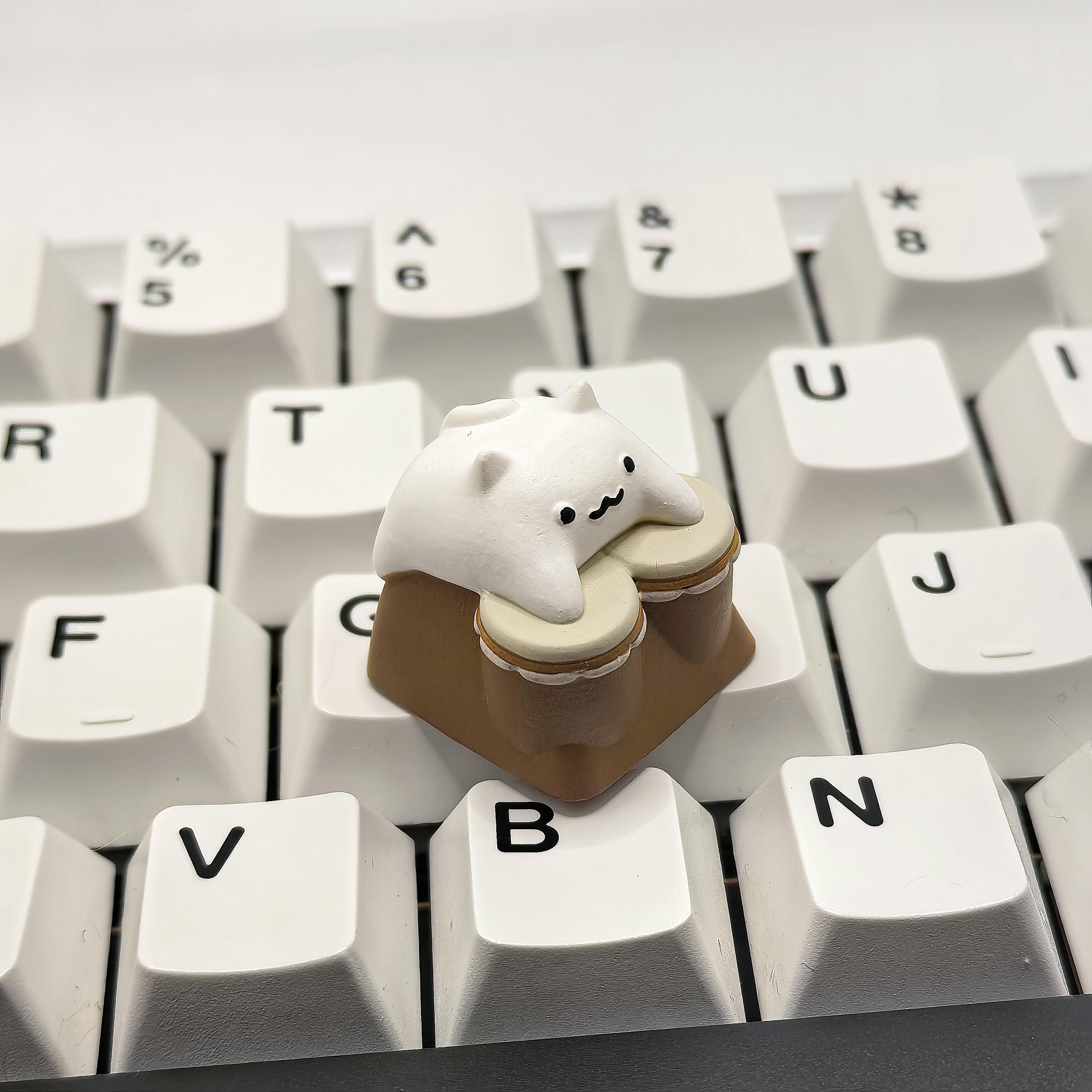 Bongo Cat Artisan Keycap，cute Kitten Keycap，custom Resin Keycap ...