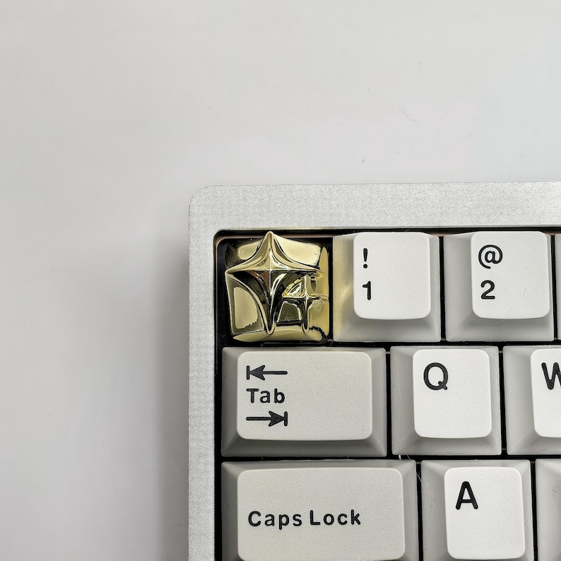 Original Gold Star Artisan Keycap，custom Metal Keycap，gaming Keycap ...