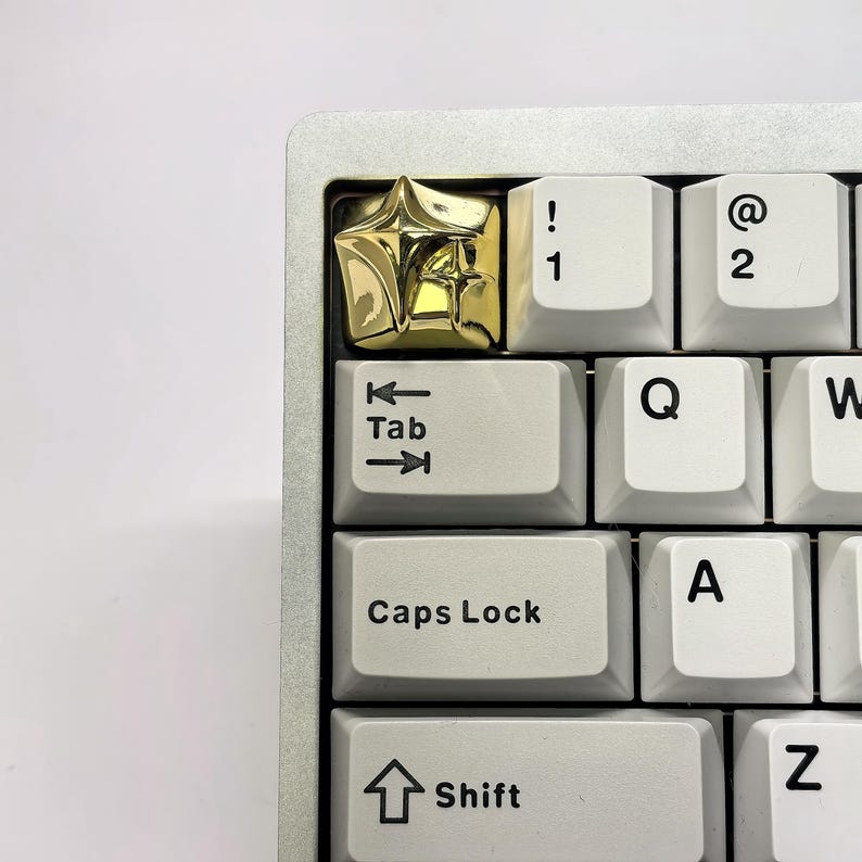 Original Gold Star Artisan Keycap，custom Metal Keycap，gaming Keycap ...