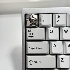Original Silver Star Artisan Keycap，custom Personalized Metal Keycap ...