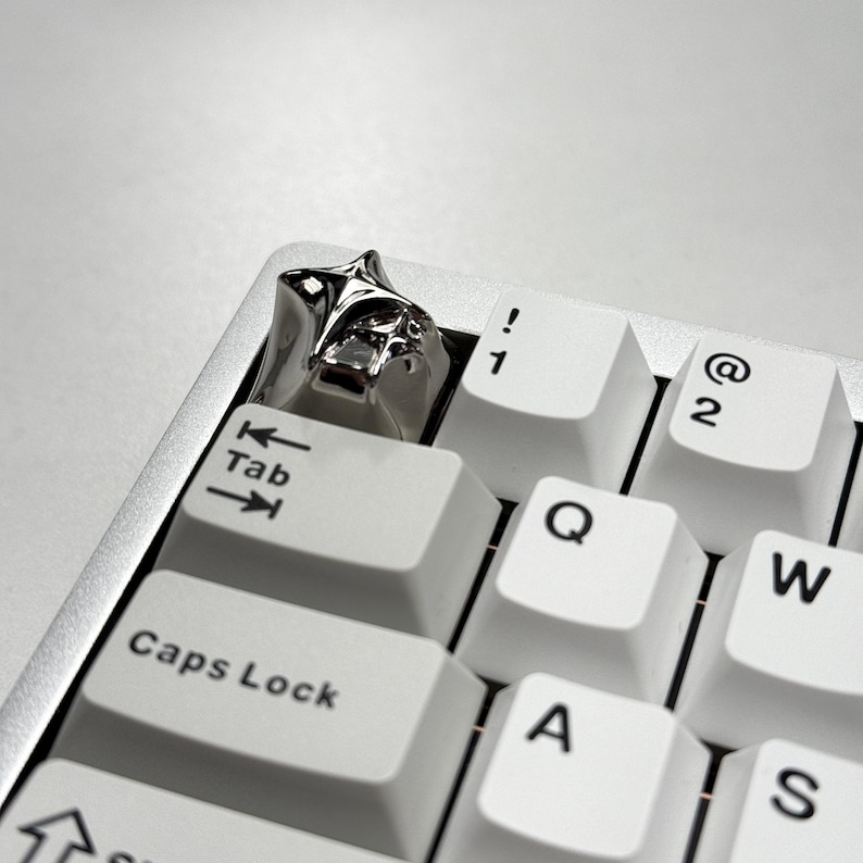 Original Silver Star Artisan Keycap，custom Personalized Metal Keycap ...