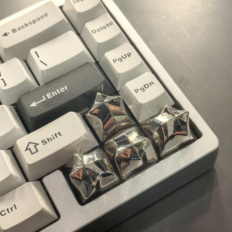 Cosmic Star Arrow Key，original Custom Metal Artisan Keycap，personalized ...