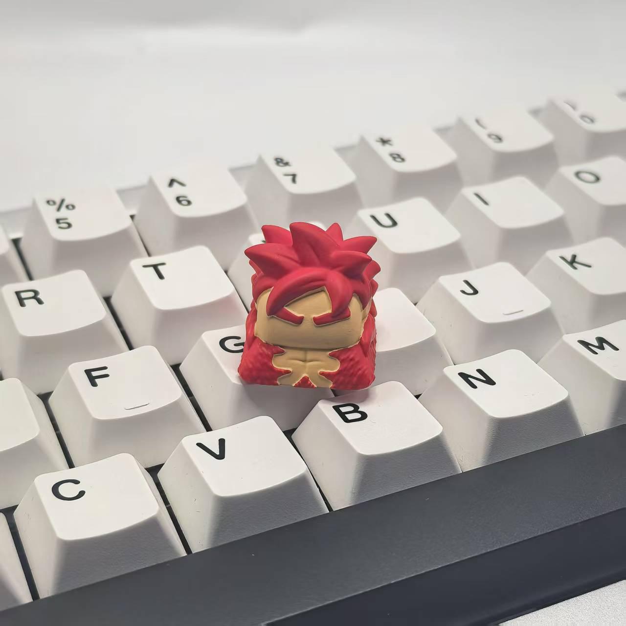 SSJ4 Goku Artisan Keycap，custom Resin Keycap，cute Anime Keyboard Cap ...