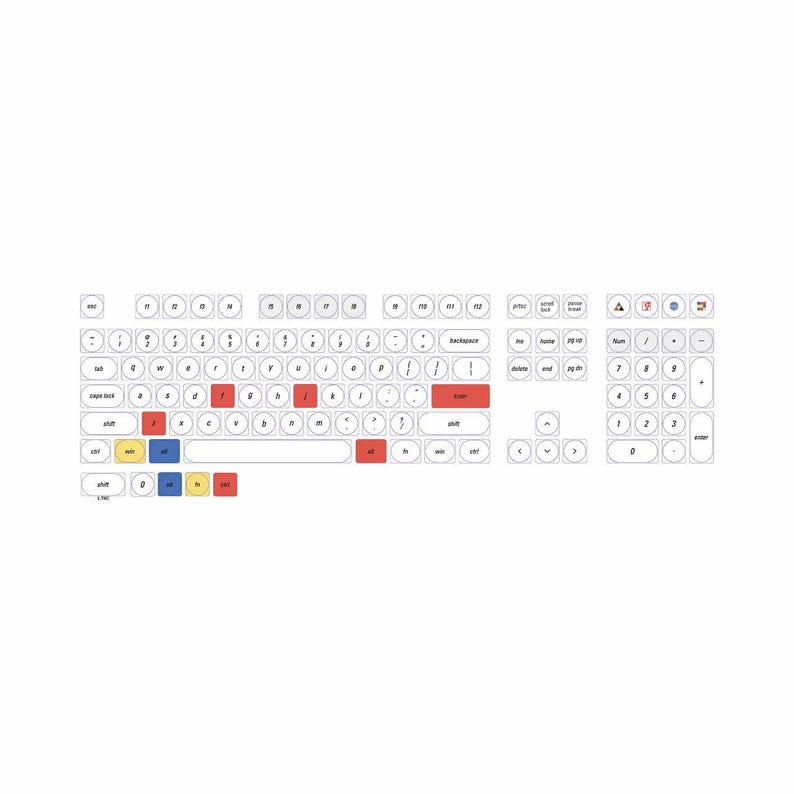 Original Low Profile Keycap Set PBT Custom Minimalist Keyboard Cap ...
