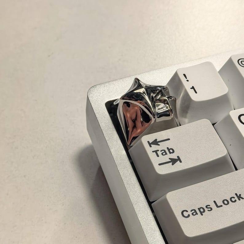Original Silver Star Artisan Keycap，custom Personalized Metal Keycap ...