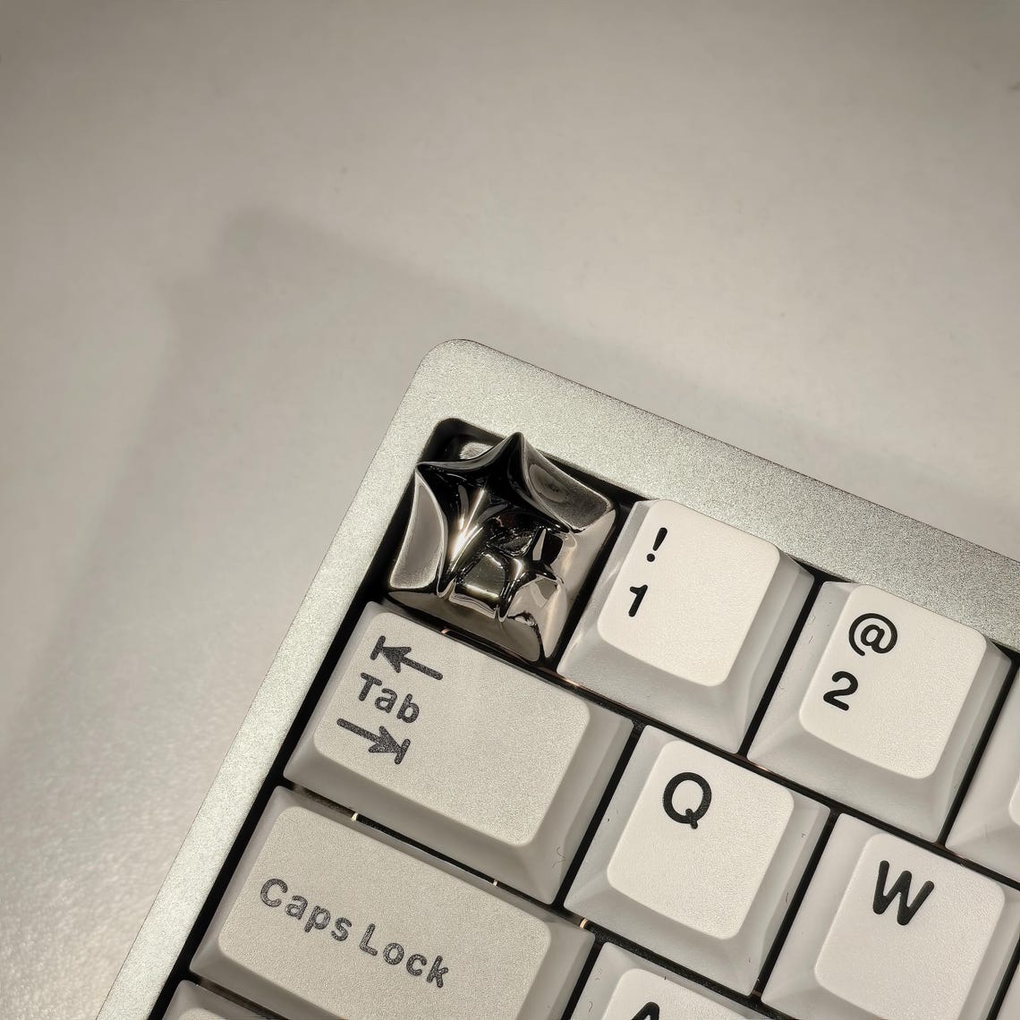 Original Silver Star Artisan Keycap，custom Personalized Metal Keycap ...