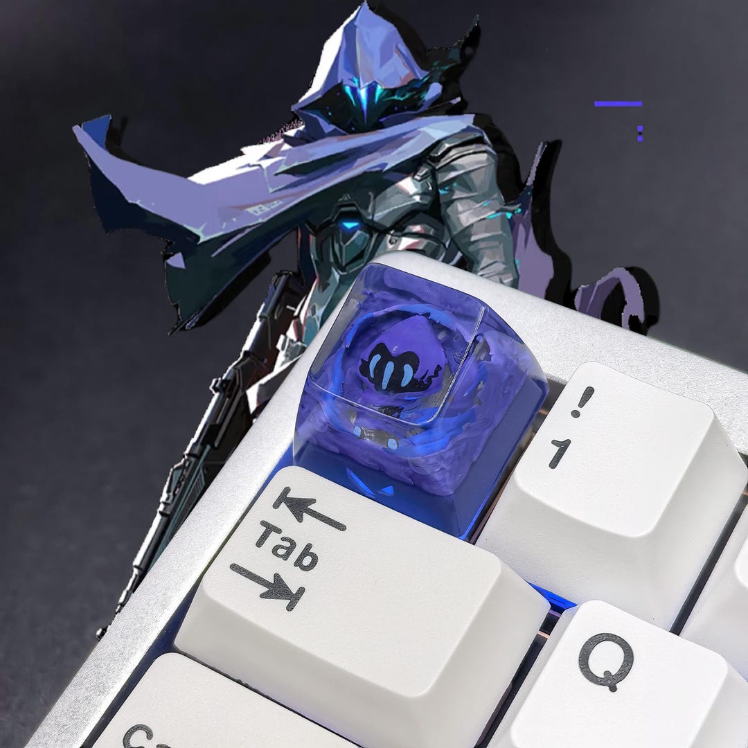 Valorant OMEN Artisan Keycap，custom Transparent Resin Keycap，handmade ...